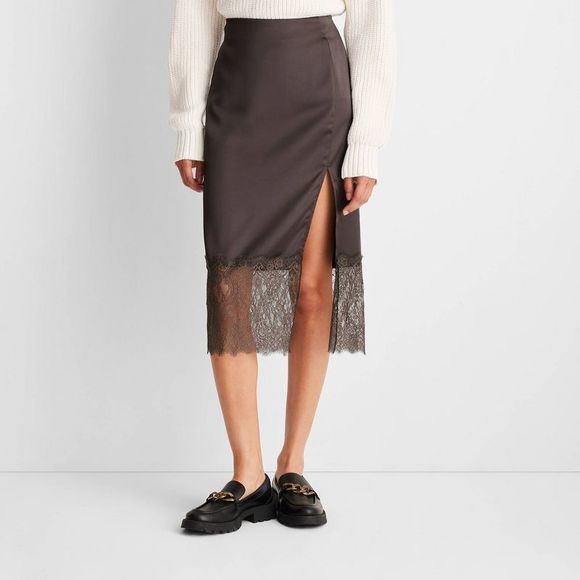 Future Collective with Reese | Shorts | Womens Lace Midi Slip Skirt ...
